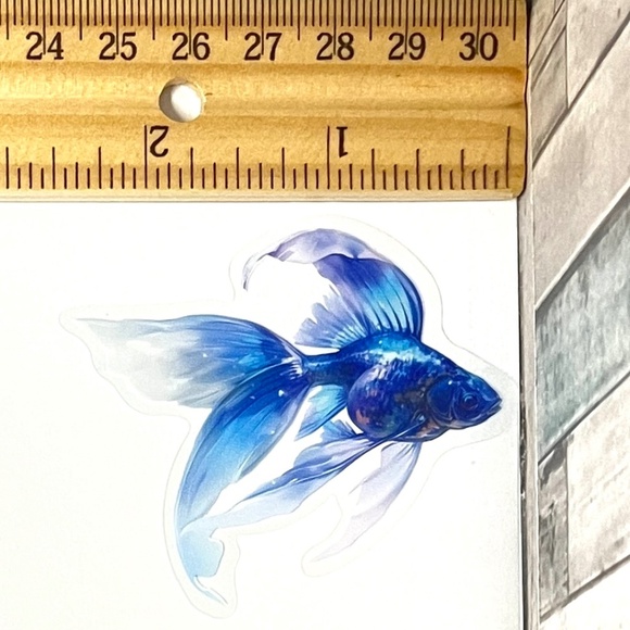 Office | 110 Goldfish Translucent Reusable Waterproof Vinyl Sticker ...